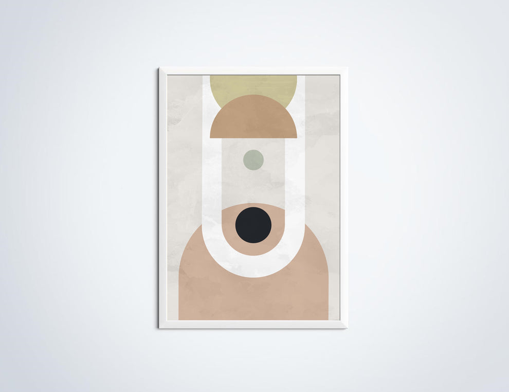 Abstracte kunst Poster 'Pastel Circles & Arches' – On Paper Posters