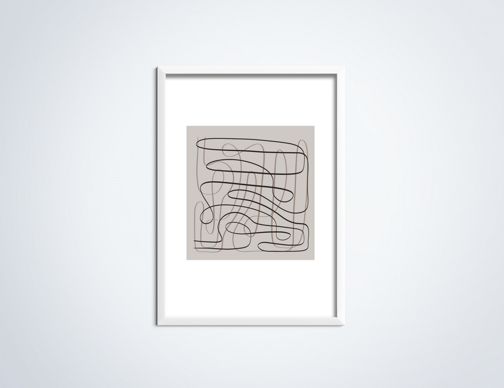Line Art Maze poster – On Paper Posters