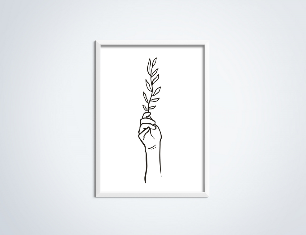Line Art Laurel poster – On Paper Posters