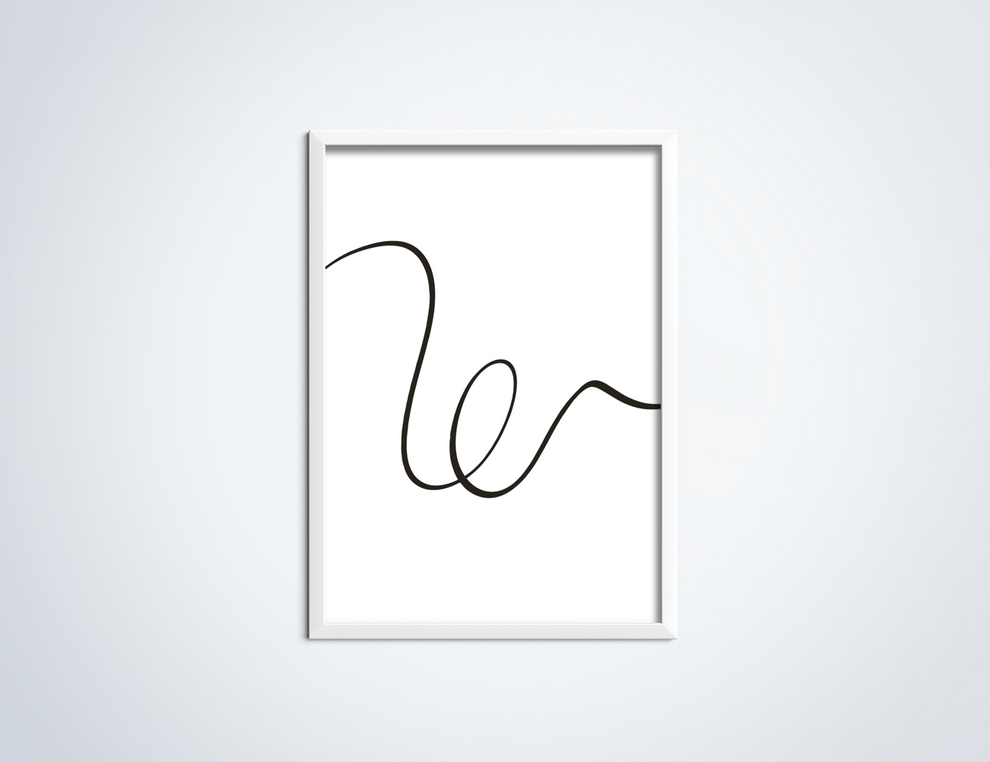 Line Art Thread poster – On Paper Posters
